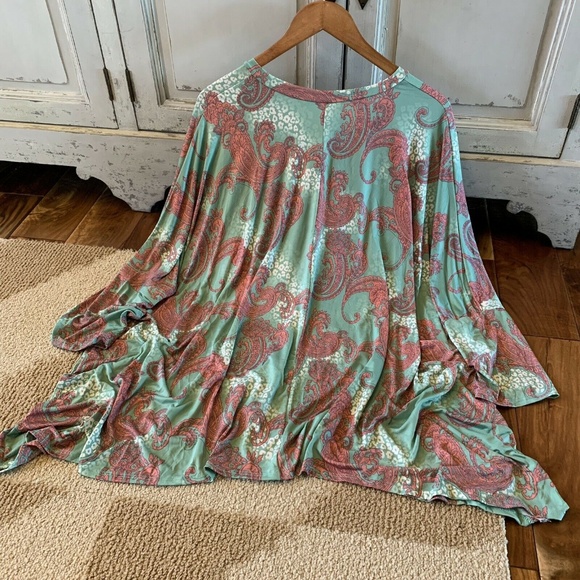 Figleaffashion | Tops | New Plus Size Floral Long Sleeve Tunic Blouse ...